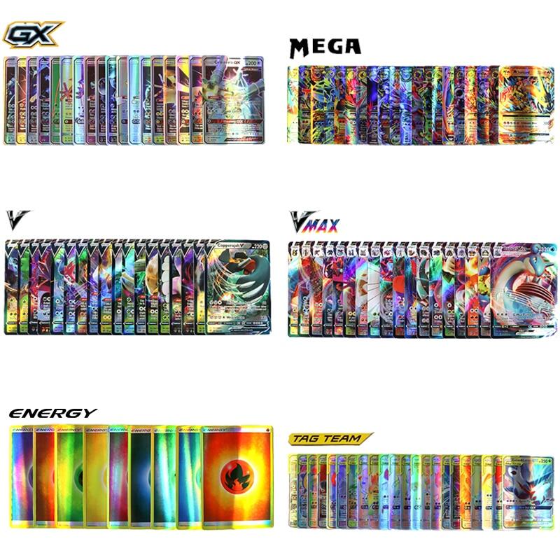 English Version 300 Cartas Pokemon Cards Mega 50-300Pcs Pokemon GX V ...
