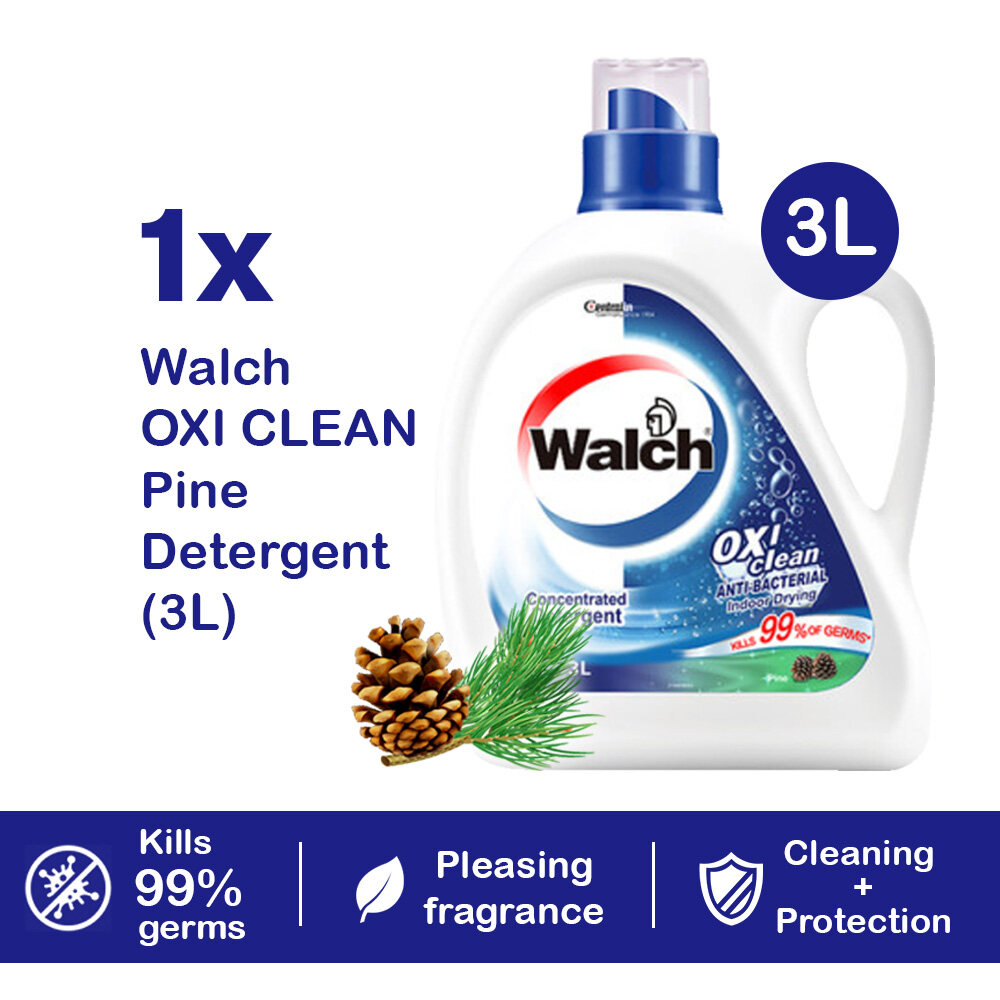 Walch Oxi Laundry liquid Detergent Pine 3L Oxygen Technology Easy ...