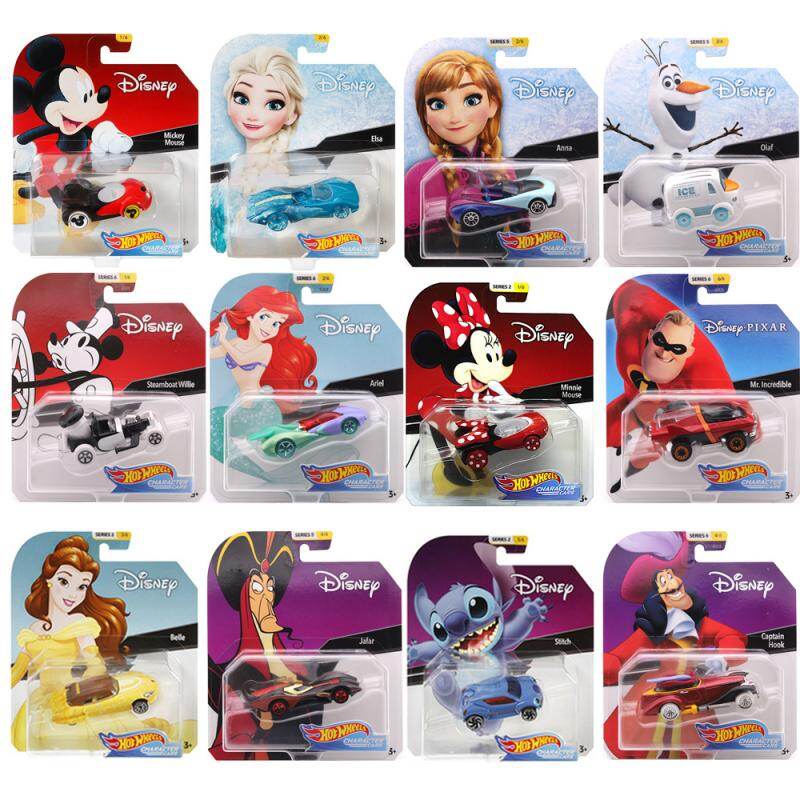 Hot Wheels Disney Character Cars Mickey Minnie Mouse Ariel Anna Elsa ...