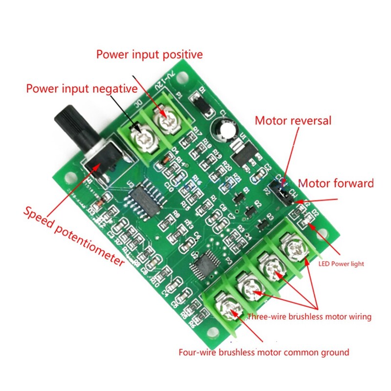 7V-12V DC Brushless Driver Board Controller for Hard Drive Motor 3/4 ...