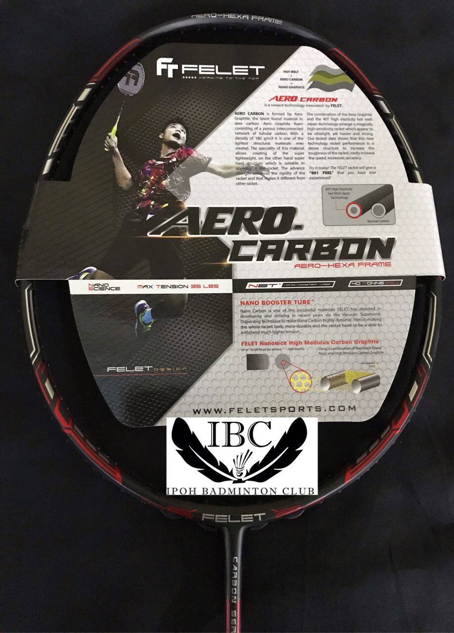 Felet Aero Carbon Badminton Racket Aero Carbon Technology Red Blue Gold ...