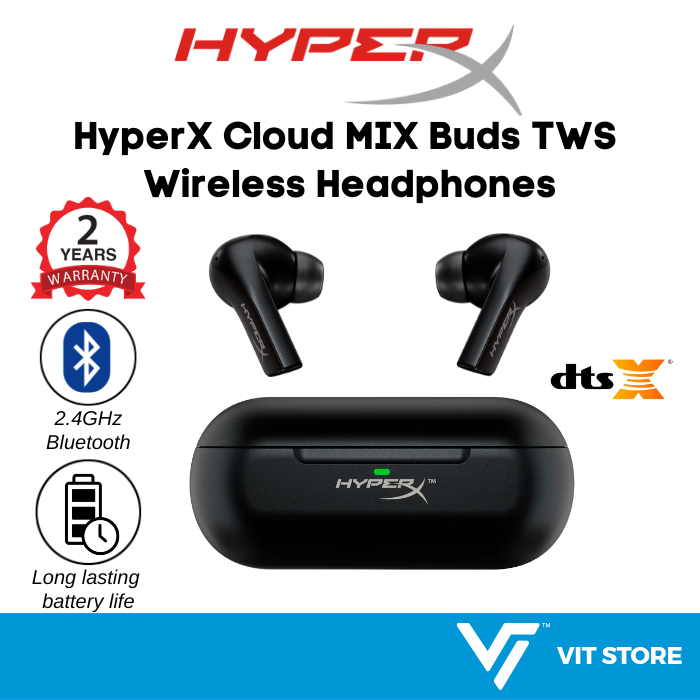 HyperX Cloud MIX Buds Wireless Headphones TWS 2.4GHz USB-C Adapter Wireless Headphones - 4P5D9AA ...