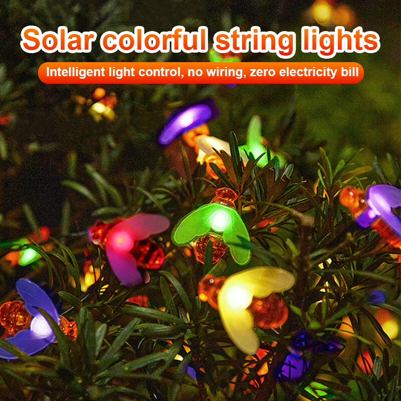 30LEDs Solar String Light Bubble Crystal Colorful Ball Solar Fairy ...