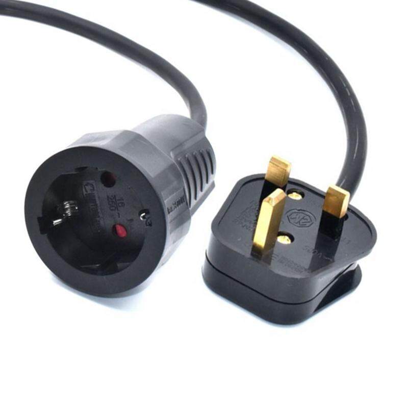 UK/ South Africa 3PIN Inlet plug to Schuko CEE 7/3 Outlet European ...