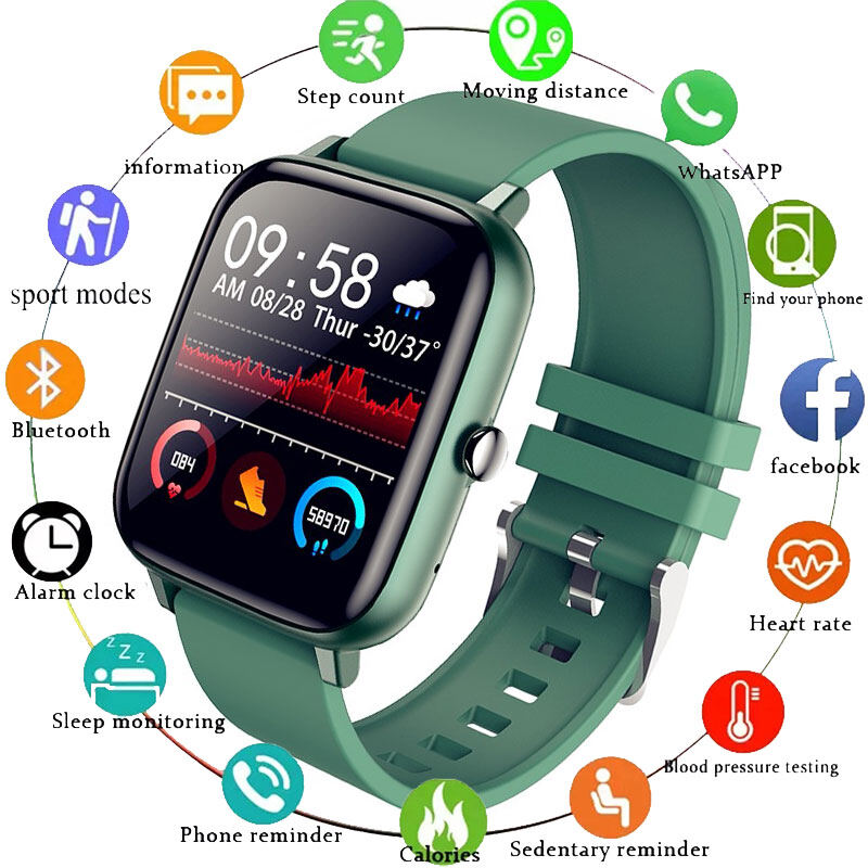 OQTO สมาร์ทวอทช์1.54นิ้วจอสี่เหลี่ยมปี P6นาฬิกาอัจฉริยะบลูทูธโทรศัพท์ ...