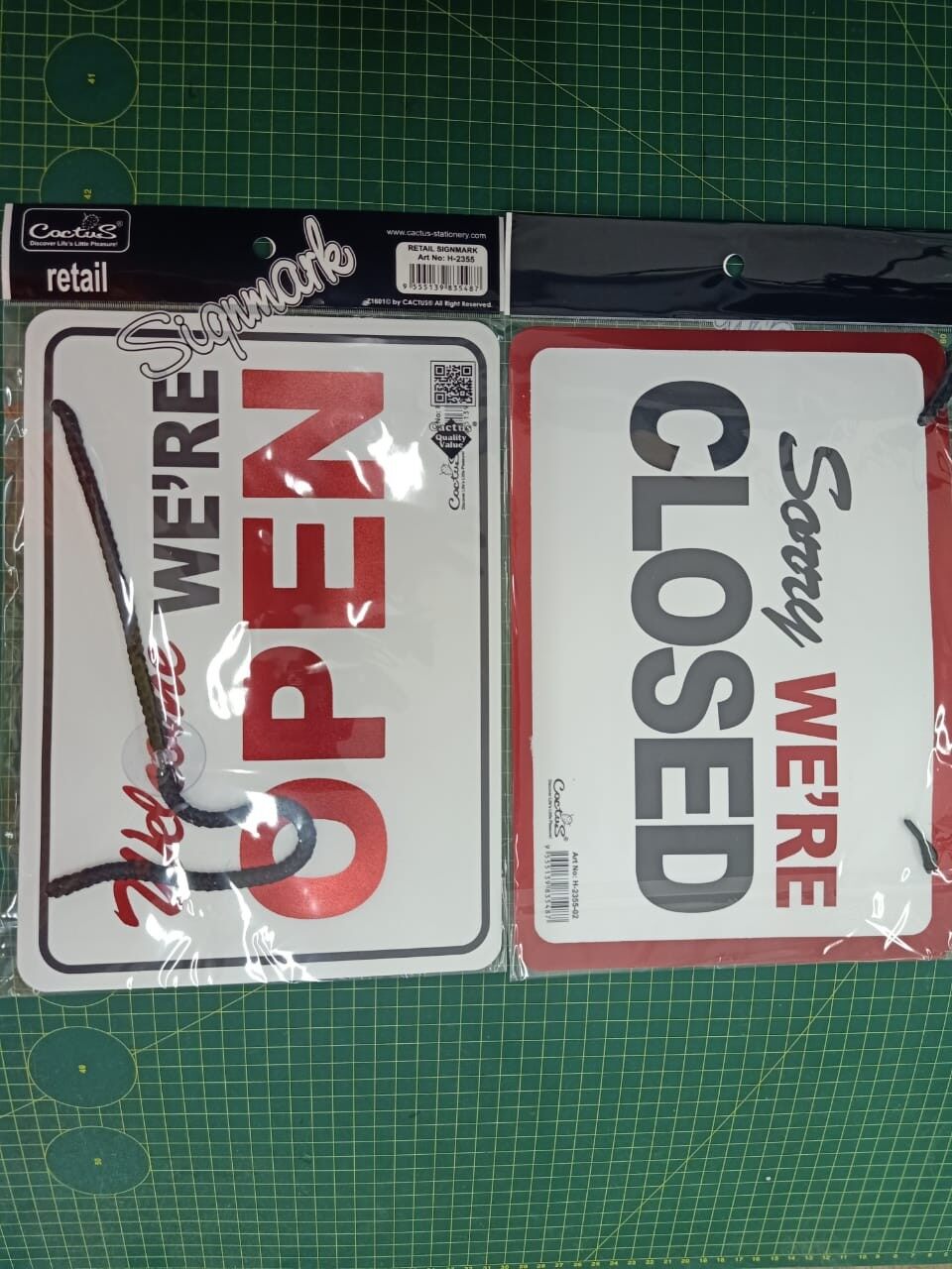 H2355 2 in 1 Open & Close Door Signage for Shops Door Sign Sticker ...