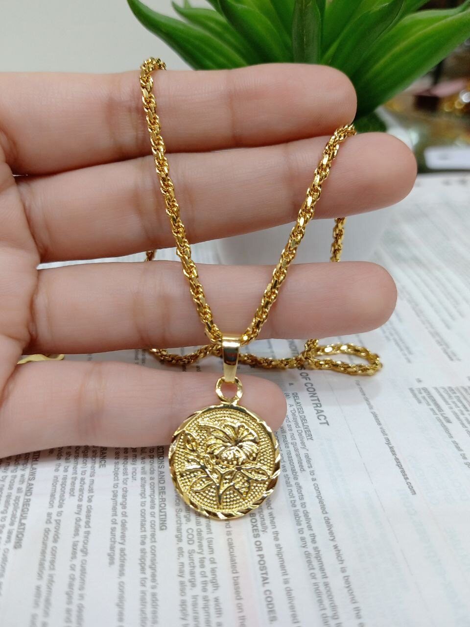 RANTAI LEHER LOKET EMAS SUASA 375 / 18K | Lazada