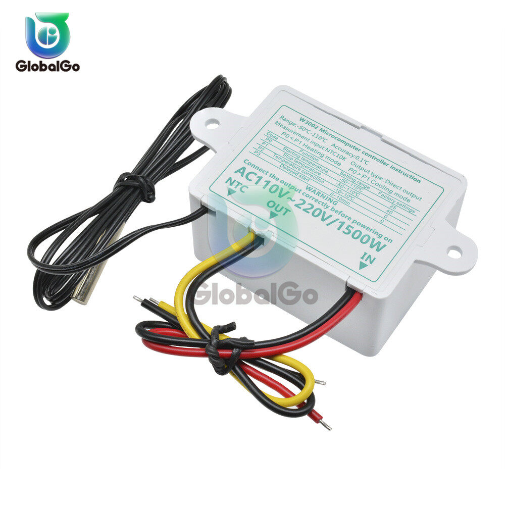 XH-W3002 W3002 AC 110V-220V DC 24V 12V Led ดิจิตอลตัวควบคุมอุณหภูมิเครื่องควบคุมเทอร์โมสตัท ...