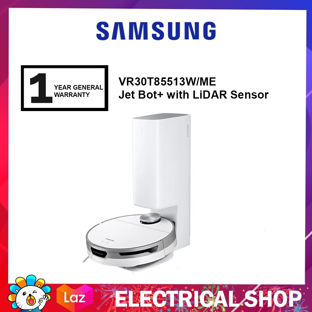 Samsung Robotic Vacuum Cleaner VR30T85513W/ME Jet Bot+ with LiDAR ...
