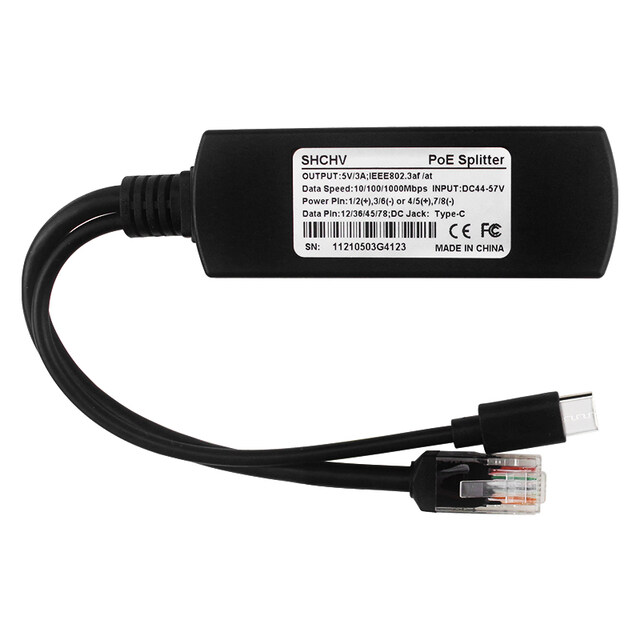 Raspberry Pi 4 PoE Splitter 10/100/1000Mbps 5V 3A Type C Connector USB ... Raspberry Pi 4 PoE Splitter 10/100/1000Mbps 5V 3A Type C Connector USB ...