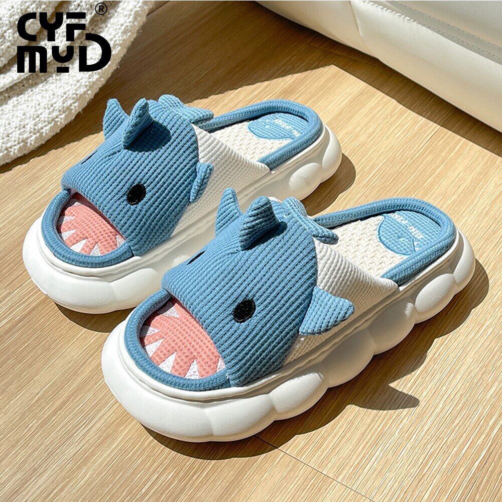 Shark Slippers Women Shoes 2022 New Knitting Design Shark Slide EVA ...