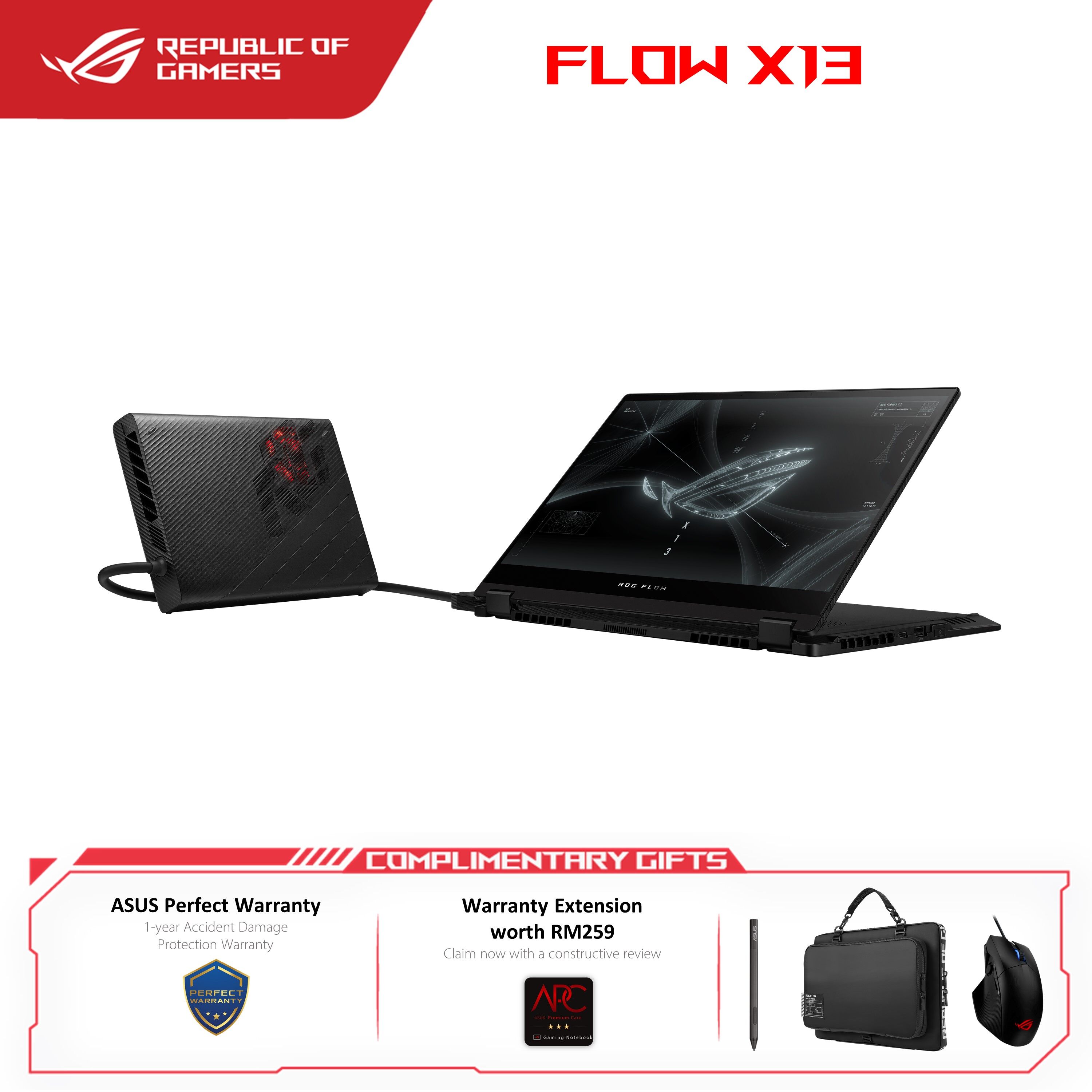 ASUS Gaming Laptop ROG Flow X13 (GV301R-ELI192W) ( Ryzen 7 6800HS ...