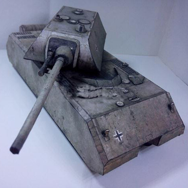 1:35 3D Paper Model German Rat Heavy Tank Paper Model Tank World Mouse ...