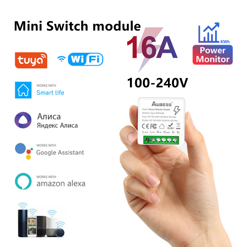 E Life Smart Store Tuya MINI Wifi Switch Module 16A Overload Protect ...