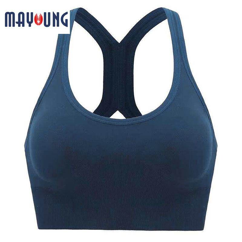 Mayoung เสื้อกีฬาสำหรับผู้หญิง wirefree เบาะสนับสนุนโยคะชุดชั้นในกลับ ...