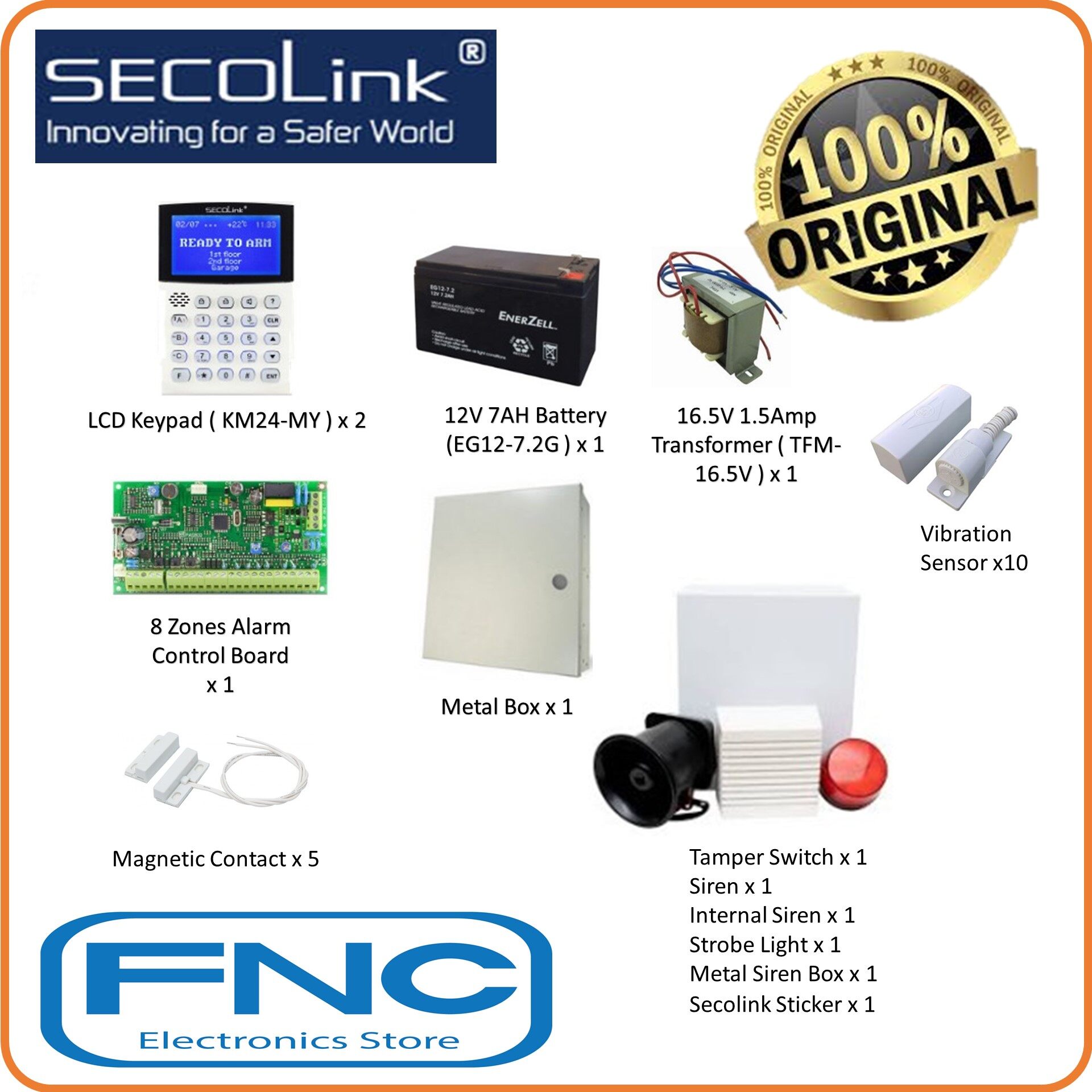 Secolink PAS816-24MY-CP 8 Zones Control Panel Package | Lazada