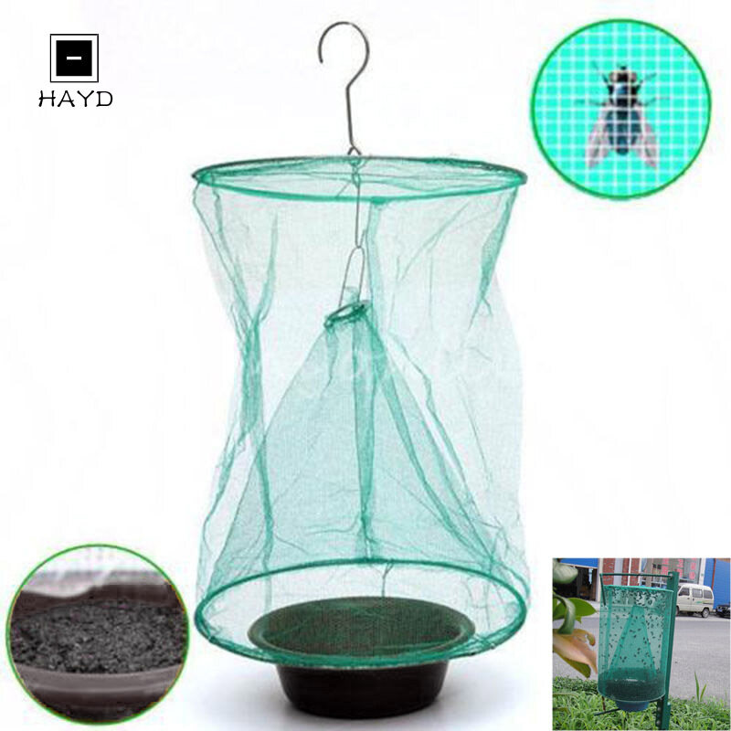 HAYD พับครัว Fly Bug แมลง Pest Net Catcher Cage Trap Killer แขวนกระเป๋า ...