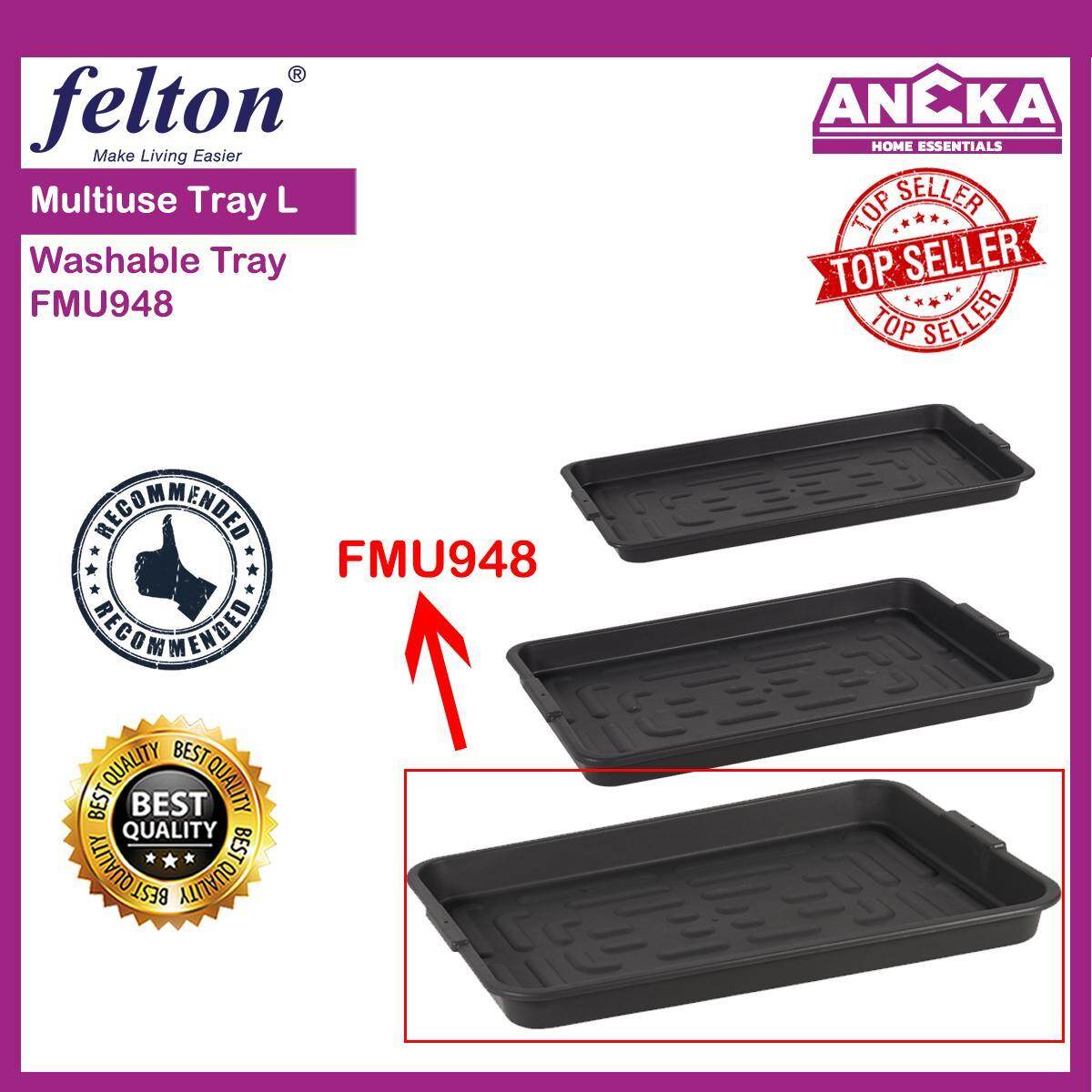 FELTON Multi Use Car Boot Tray S M L Plastic Multipurpose Wet and Dry ...