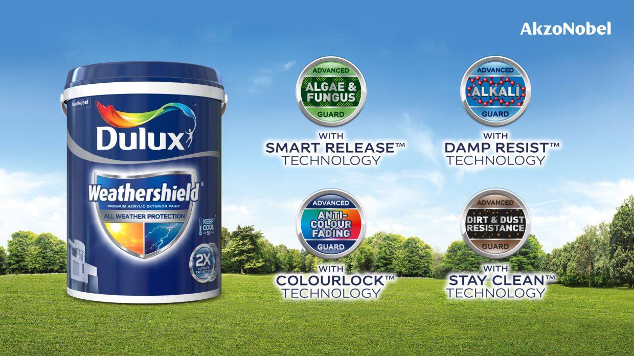 ICI Dulux-15004/White Weathershield Exterior Wall Paint | Lazada