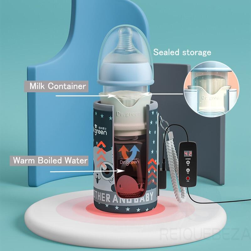 USB ขวดนมอุ่นแก้ว /Ppsu /Tritan ขวดเก็บความร้อนทนต่ออุณหภูมิคงที่น้ำล้างความร้อนได้อย่างรวดเร็ว ...