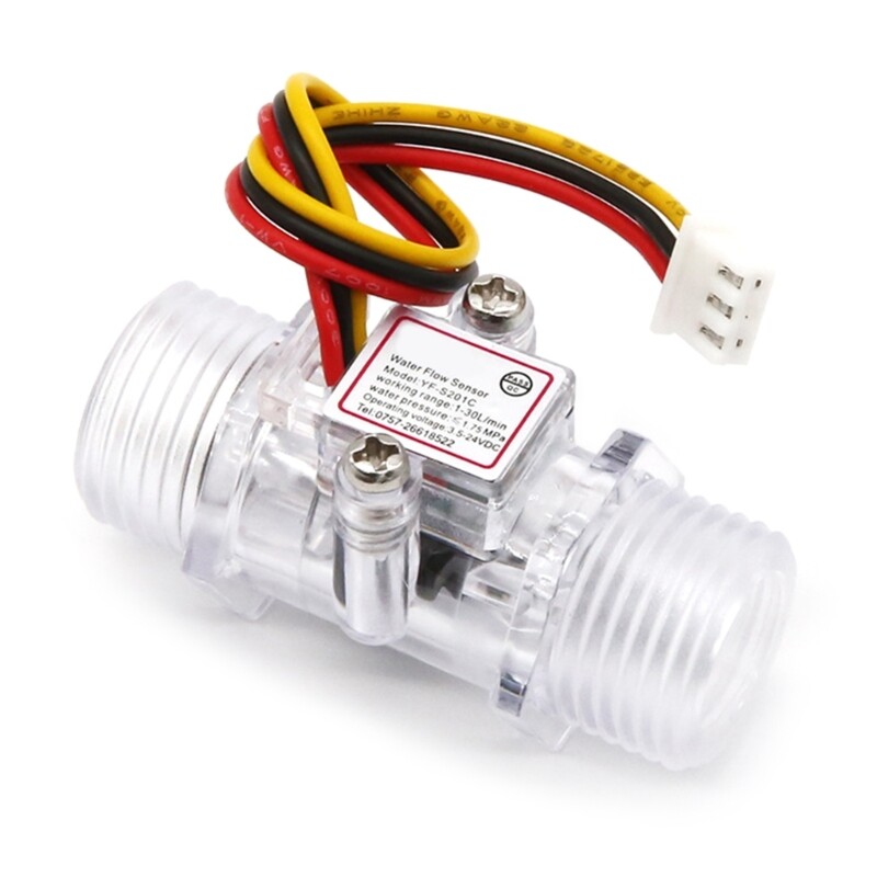 G1/2นิ้ว Water Flow Hall Sensor Switch Flow Meter สำหรับ Industrial ...