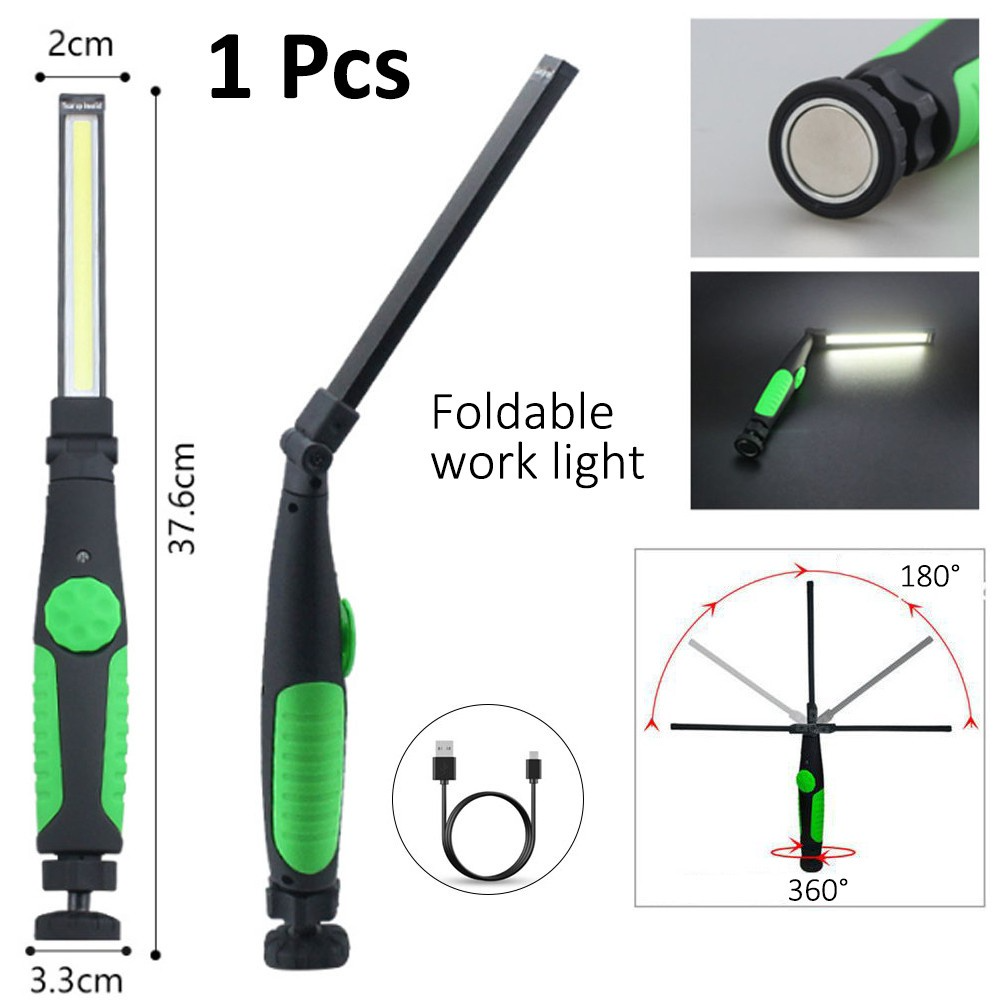 Portable COB Multi-Function Flashlight USB Rechargeable LED Work Light Car Repair Magnetic Torch ...