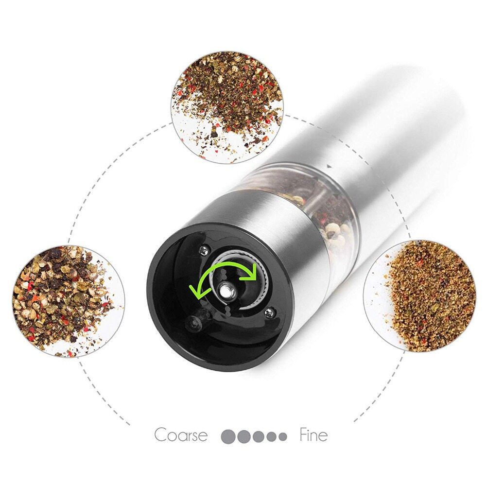 Kaxcio Stainless Steel Portable Electric Pepper Spice Grinder Muller ...