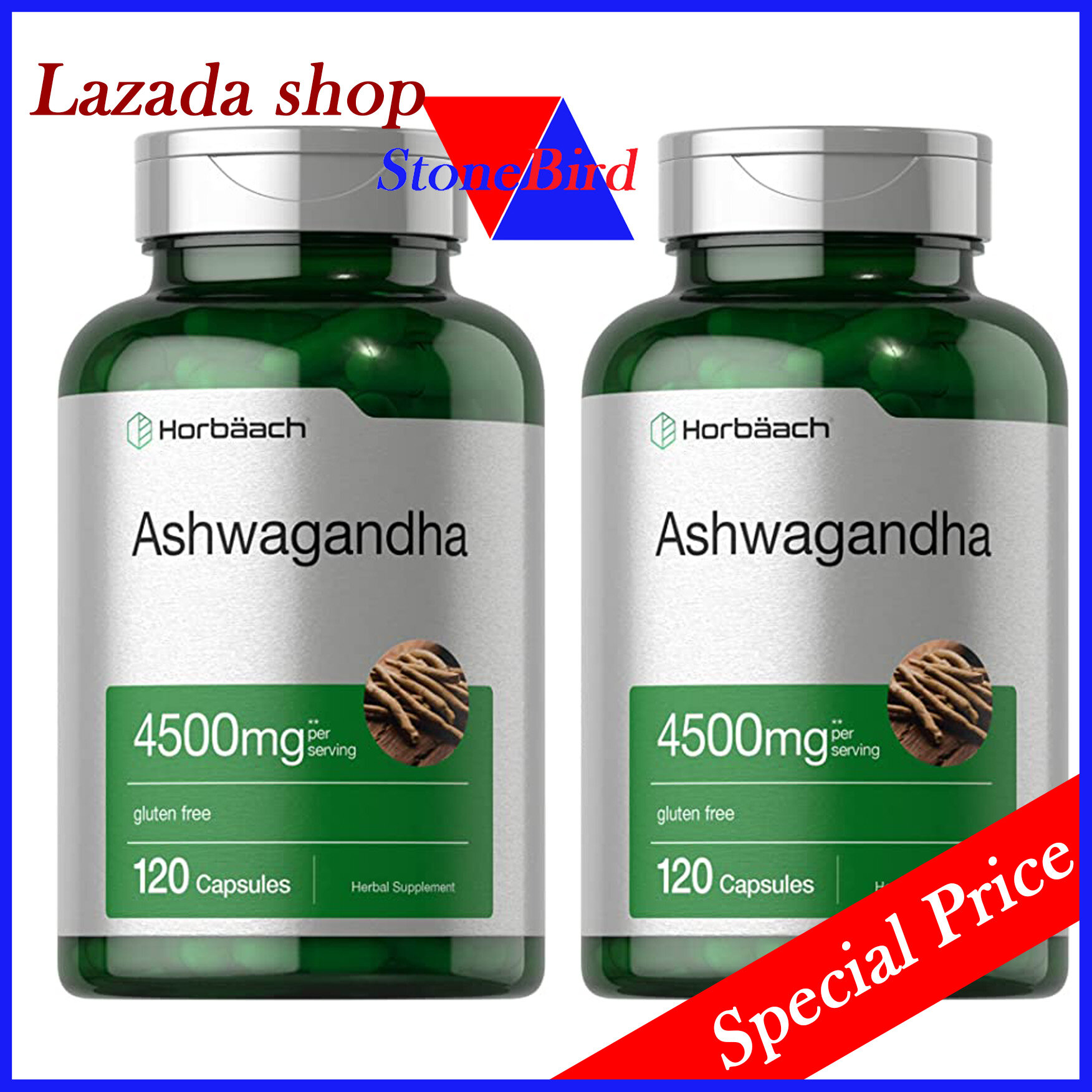 Horbaach Ashwagandha 120 capsules - Relieves Stress and Anxiety | Lazada