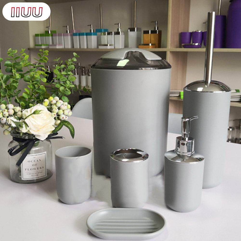 IIUU 6 Pcs ยุโรปอุปกรณ์ในห้องน้ำพลาสติกชุดอุปกรณ์ในห้องน้ำอุปกรณ์โรงแรม ...