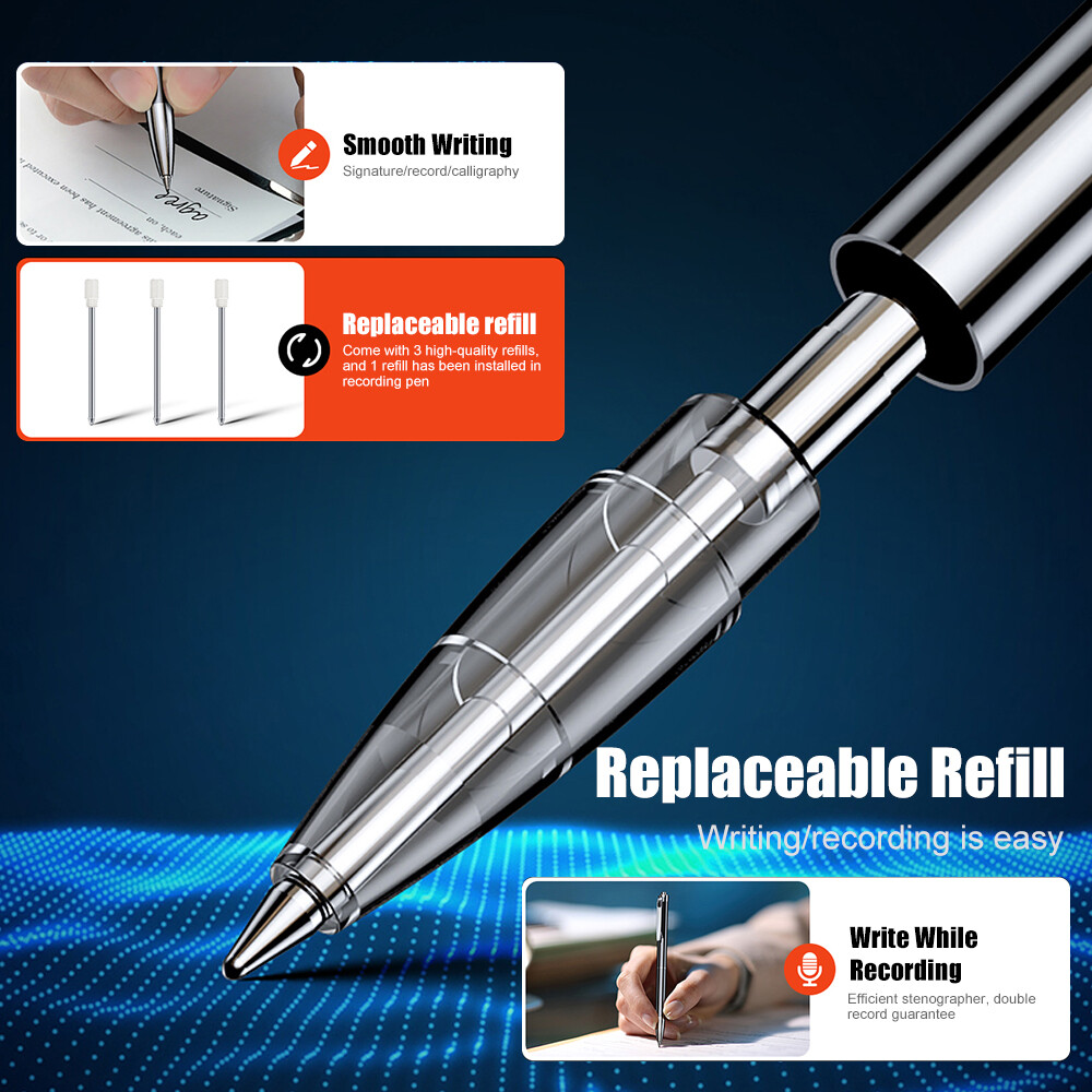 BENJIE A9 16GB Voice Recorder Replaceable Refill Writing Pen ...