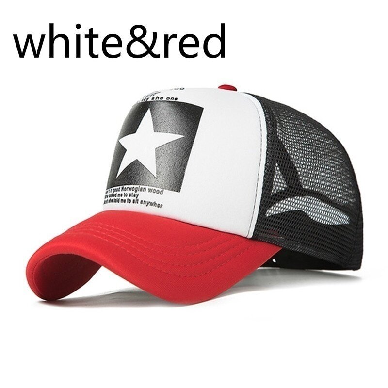 Printed Five-pointed Star Hip-hop Baseball Cap Space Cotton Adjustable ...