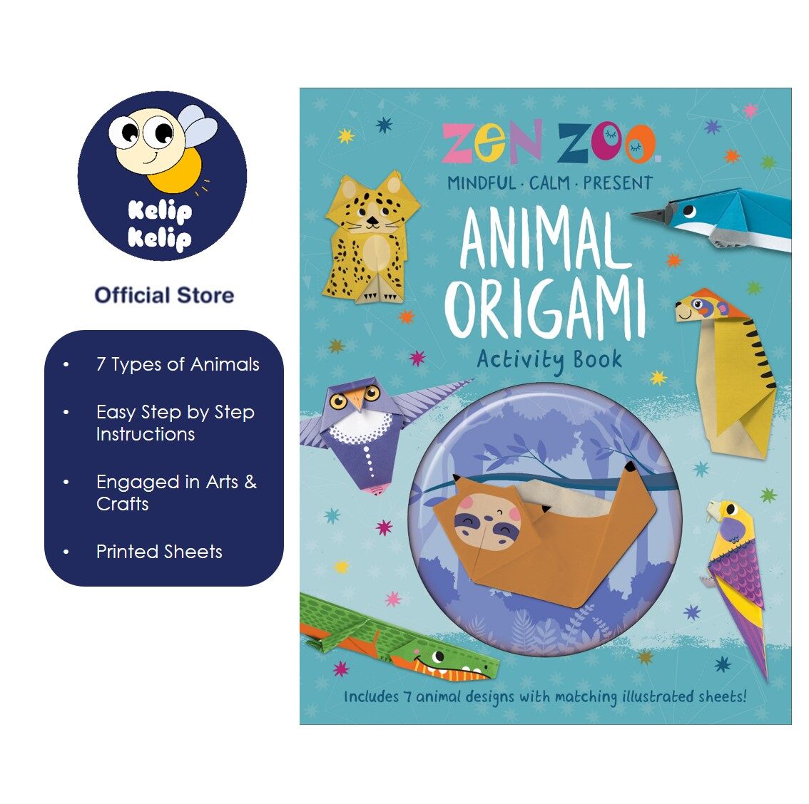 Zen Zoo Animal Origami Activity Book with Origami Paper for Kids To Do ...
