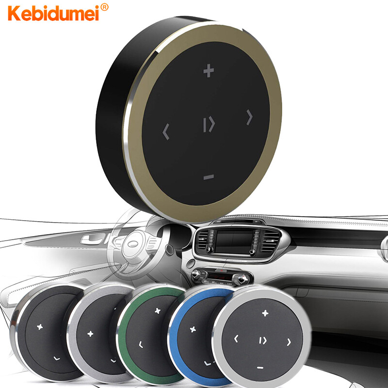 Kebidumei Bluetooth Steering Wheel Remote Control Wireless Media Button ...
