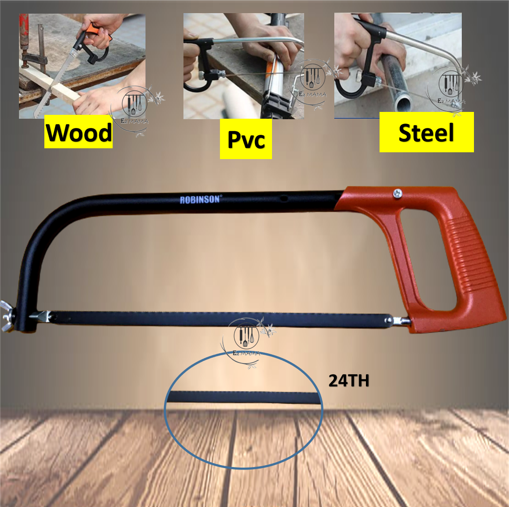 Steel Hand Saw Hacksaw Metal Adjustable Hacksaw Frame with Lightweight ...