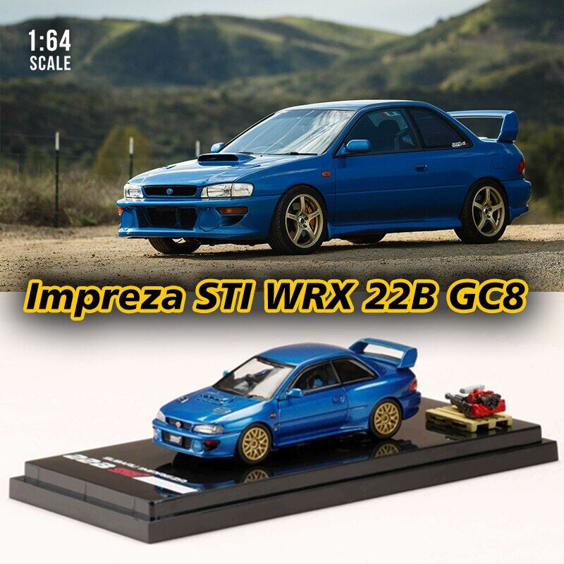 งานอดิเรกญี่ปุ่น1:64 Subaru Impreza STI WRX 22B GC8 Rally โลหะผสม ...