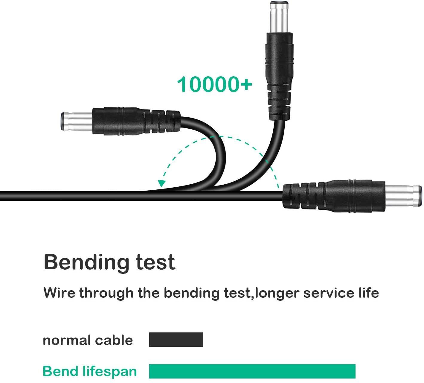USB To DC 5.5X2.1Mm Barrel Jack Center Pin Positive Power Cable Charger ...