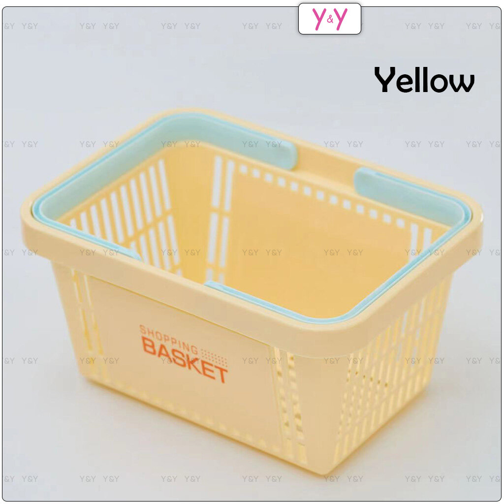 Y&Y Eco Milky Plastic Shopping Basket with Handle / Accessories ...