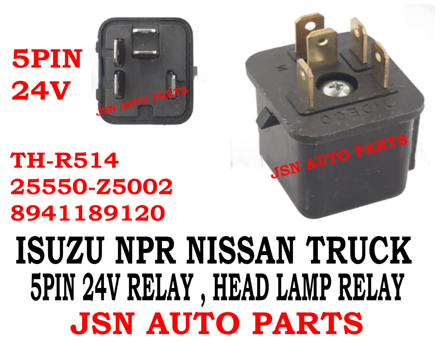 5PIN 24V RELAY ISUZU NPR NISSAN LORRY TH-R514 8941189120 / 25550-Z5002 ...