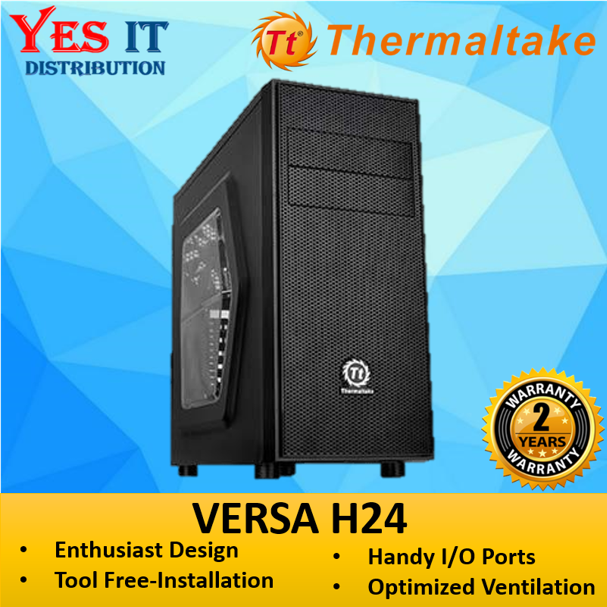Thermaltake Versa H24 / H15 Black Window Mid-Tower Chassis | Lazada