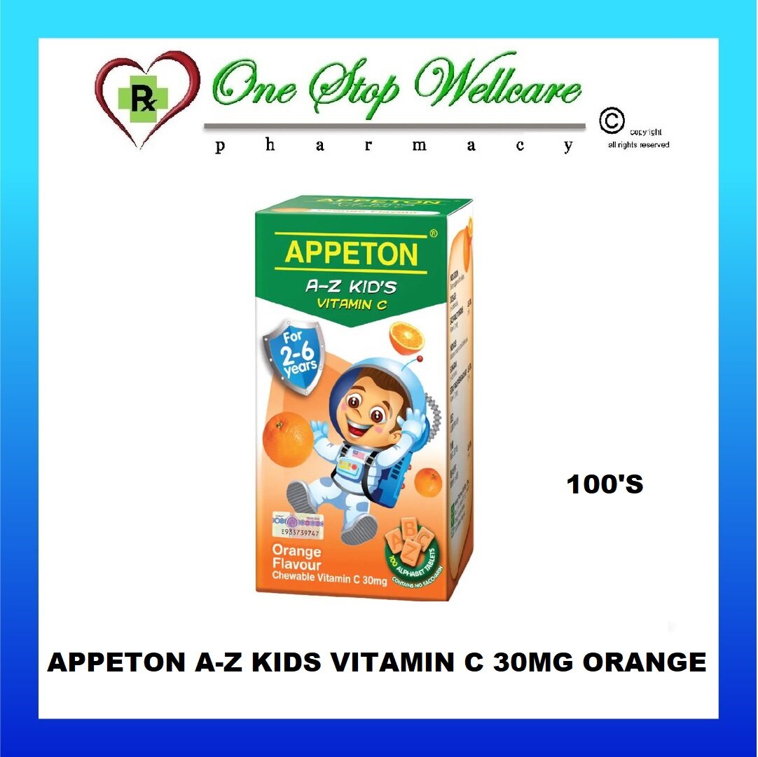 APPETON A-Z KIDS VITAMIN C 30MG TABLET 100'S (O) 2-6 YEARS OLD (EXP: 02 ...