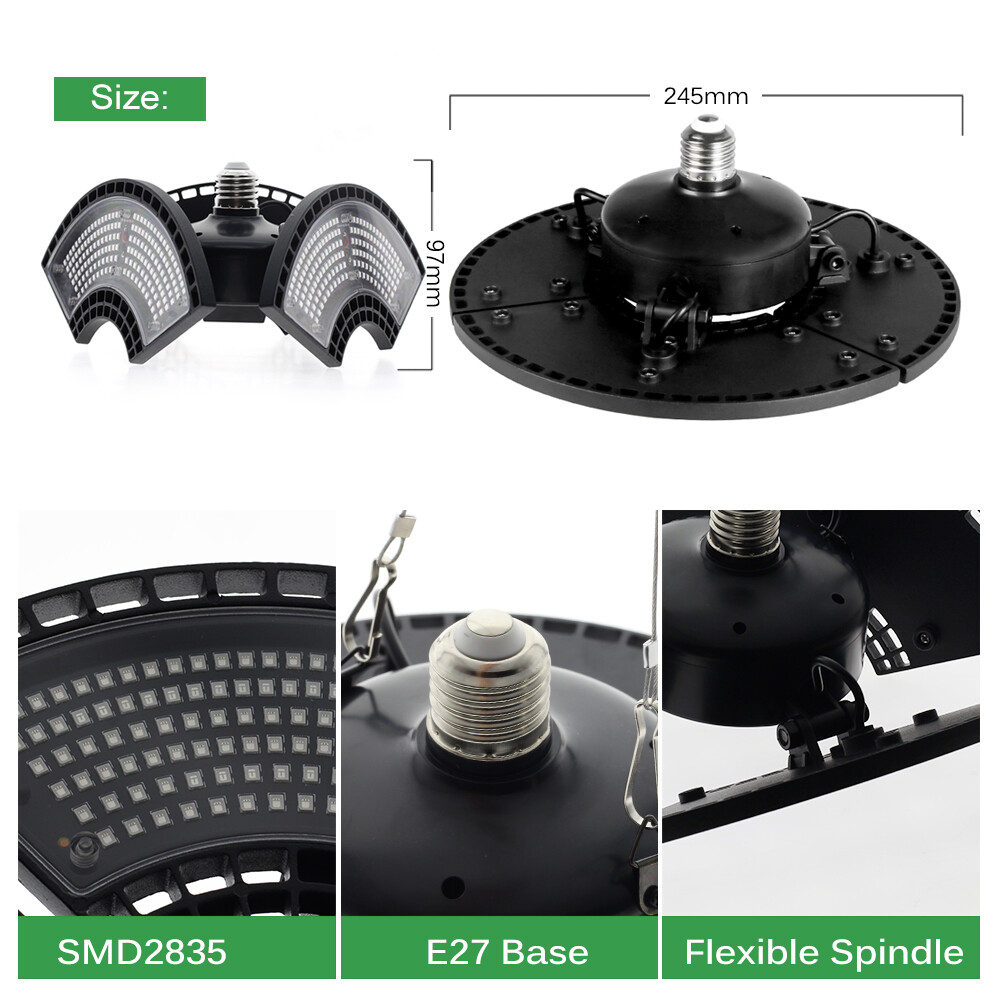 Indoor Grow Light E27 Full Spectrum LED Panel for Plants Grow Tent 600W ...