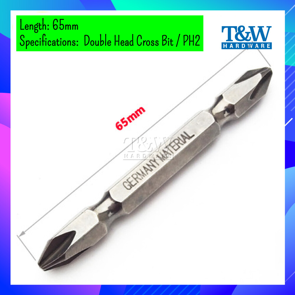 Ph2 Hardness 65mm Cross Bit Double Head Electric Screwdriver Phillips ...