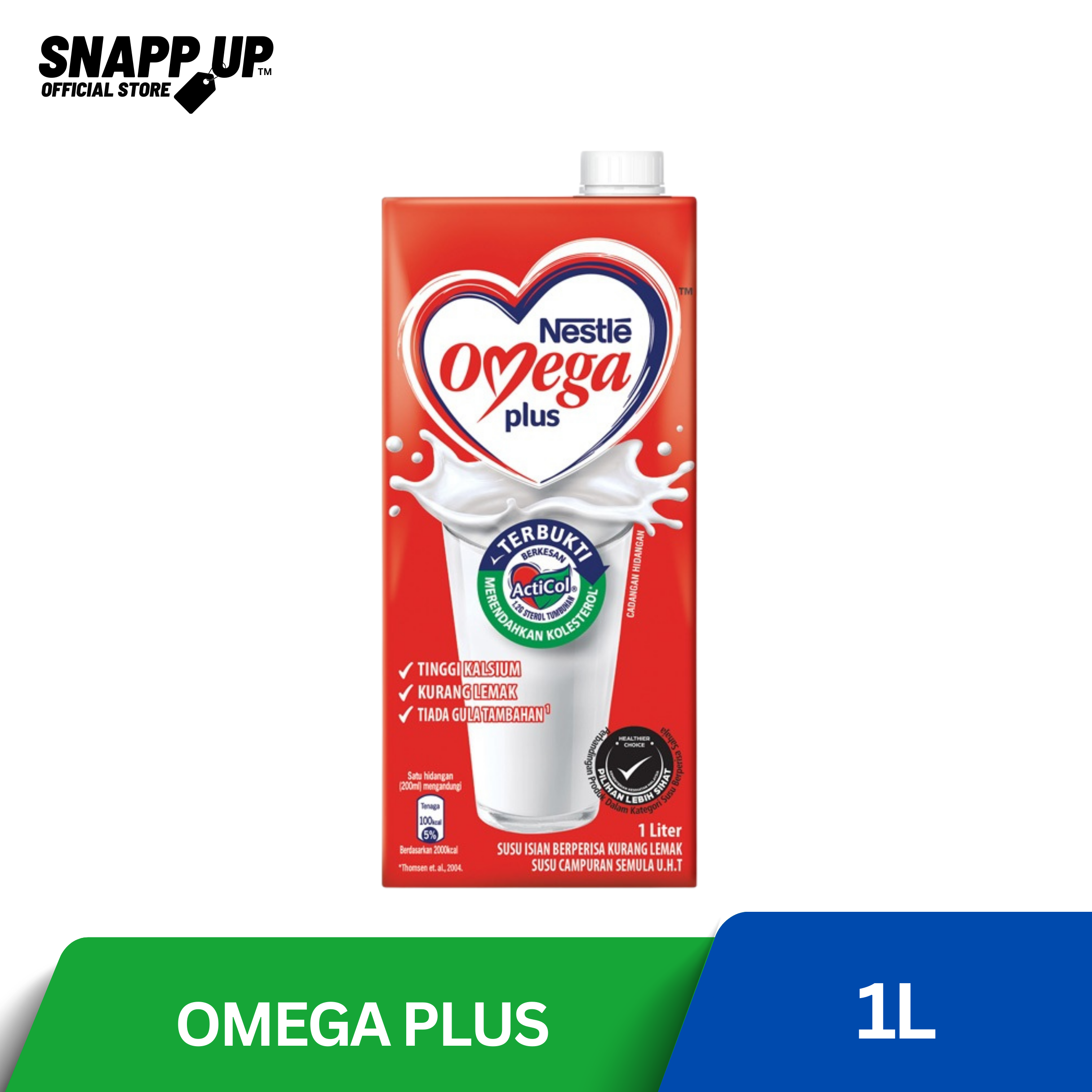 Nestle Omega Plus UHT Plain Milk 1L | Lazada