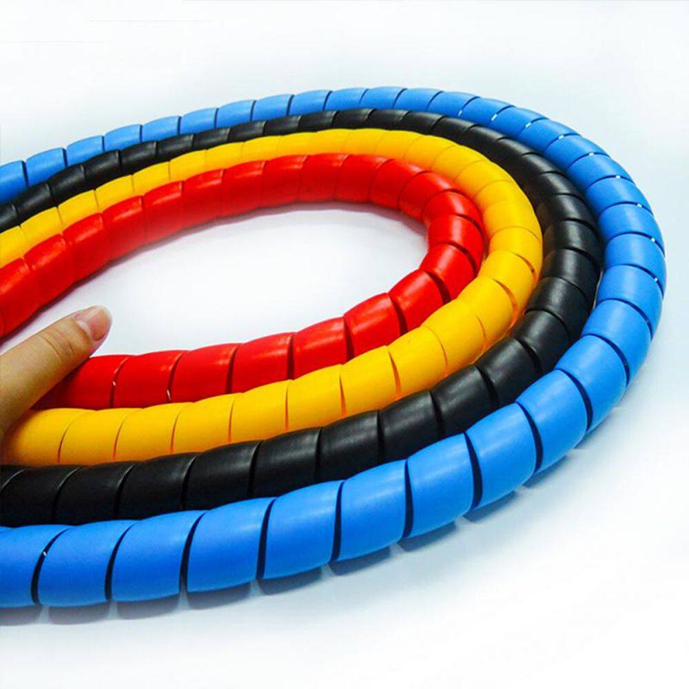 1M Wire Organizer Wrap Tube Colorful Casing Spiral Wire Cable Sleeves ...