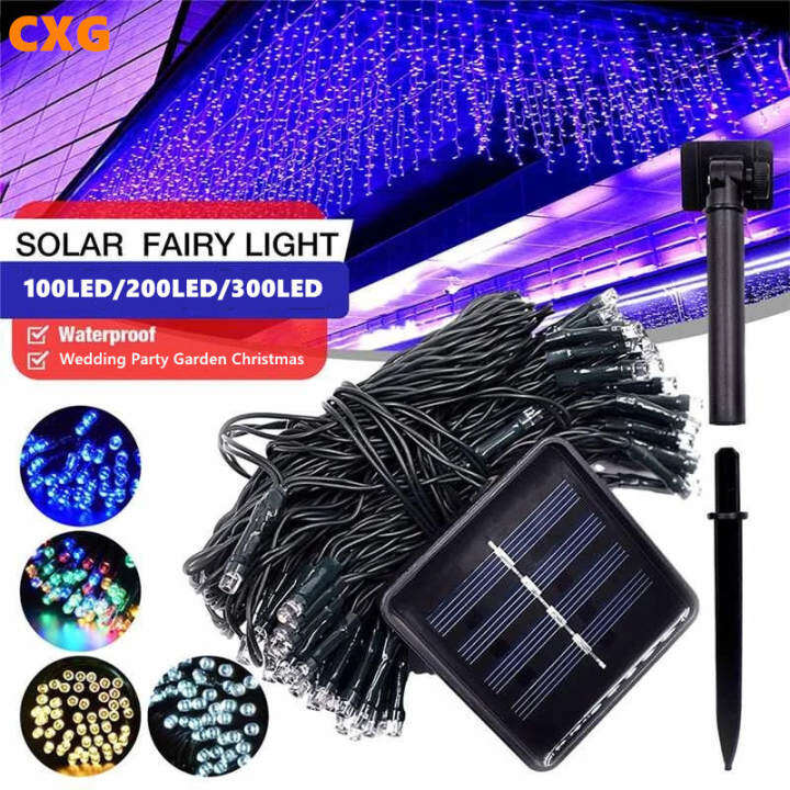 Solar Fairy Lights Outdoor Solar Bulbs String Lights 8 Modes IP44 ...