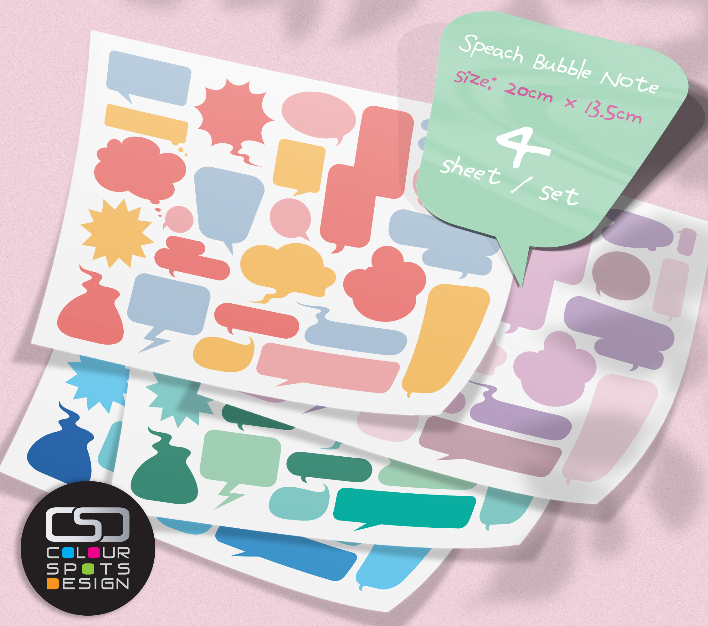 sticker speach bubble sticker Laptop Sticker Stationery Hand made ...