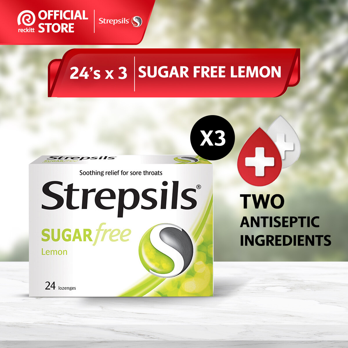 [Bundle Deal x 3 units] Strepsils Sore Throat Relief Lozenges 24s ...