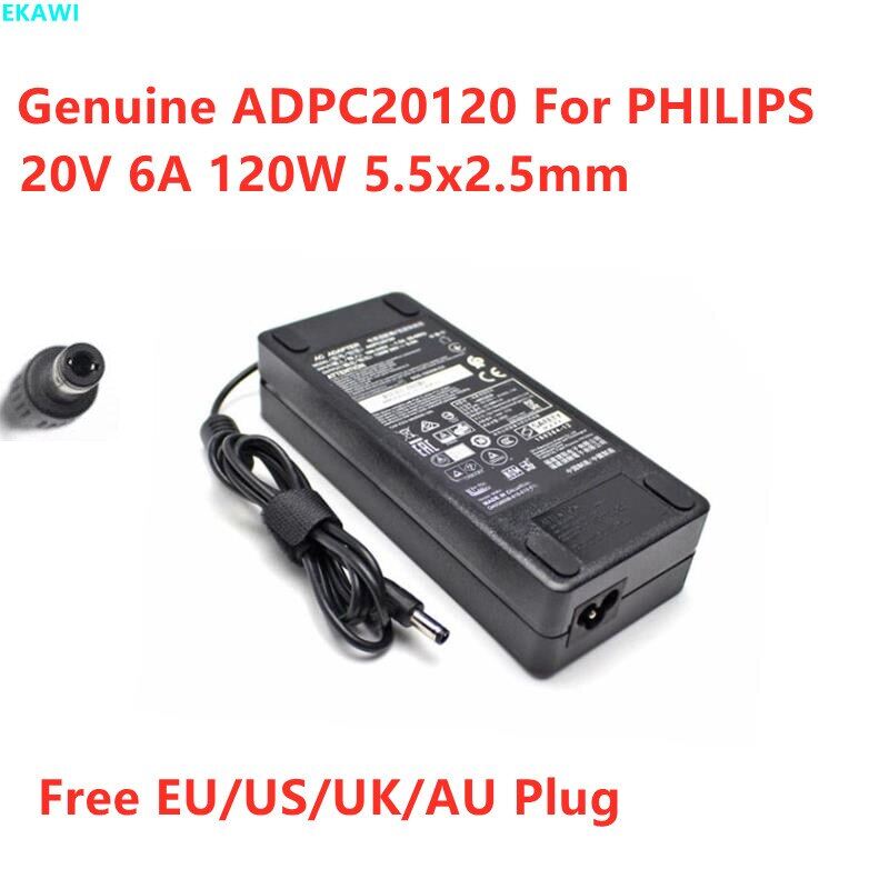 Genuine ADPC20120 20V 6A 120W AC Adapter For PHILIPS AOC Monitor Power ...