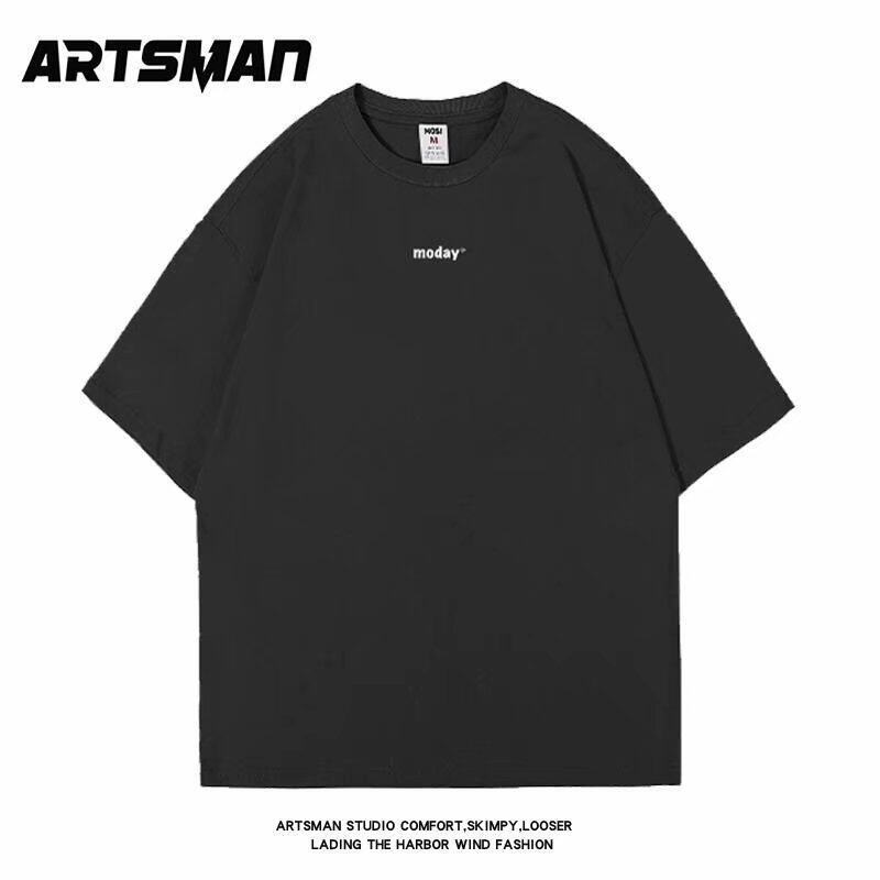 S-8XL Ins Original Trend Street สำหรับทั้งหญิงและชายพิมพ์ตัวอักษรบุคลิกภาพสั้นเสื้อยืดคู่ฉบับ ...