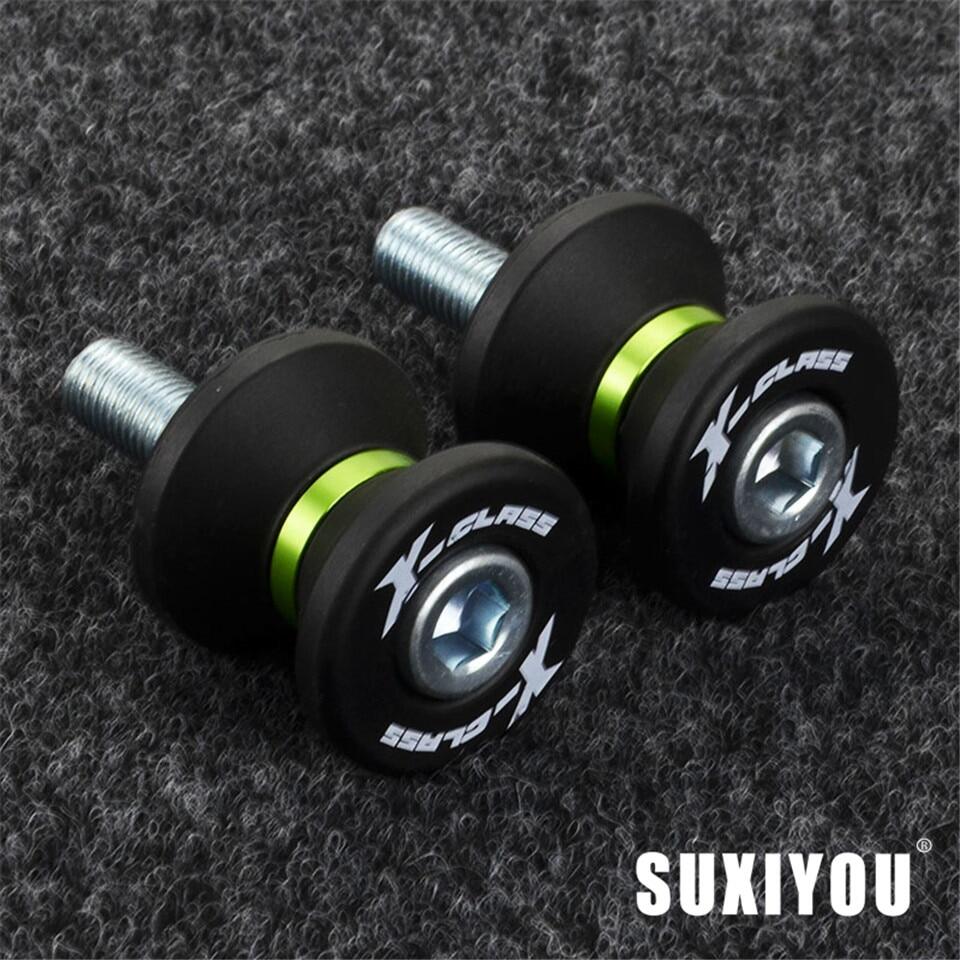 รถจักรยานยนต์อลูมิเนียม M8 Swingarm Spools Slider สำหรับ Kawasaki ZX-6R ...